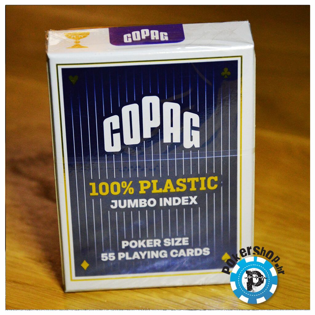COPAG 100% PVC karte za poker – plave – PokerShop